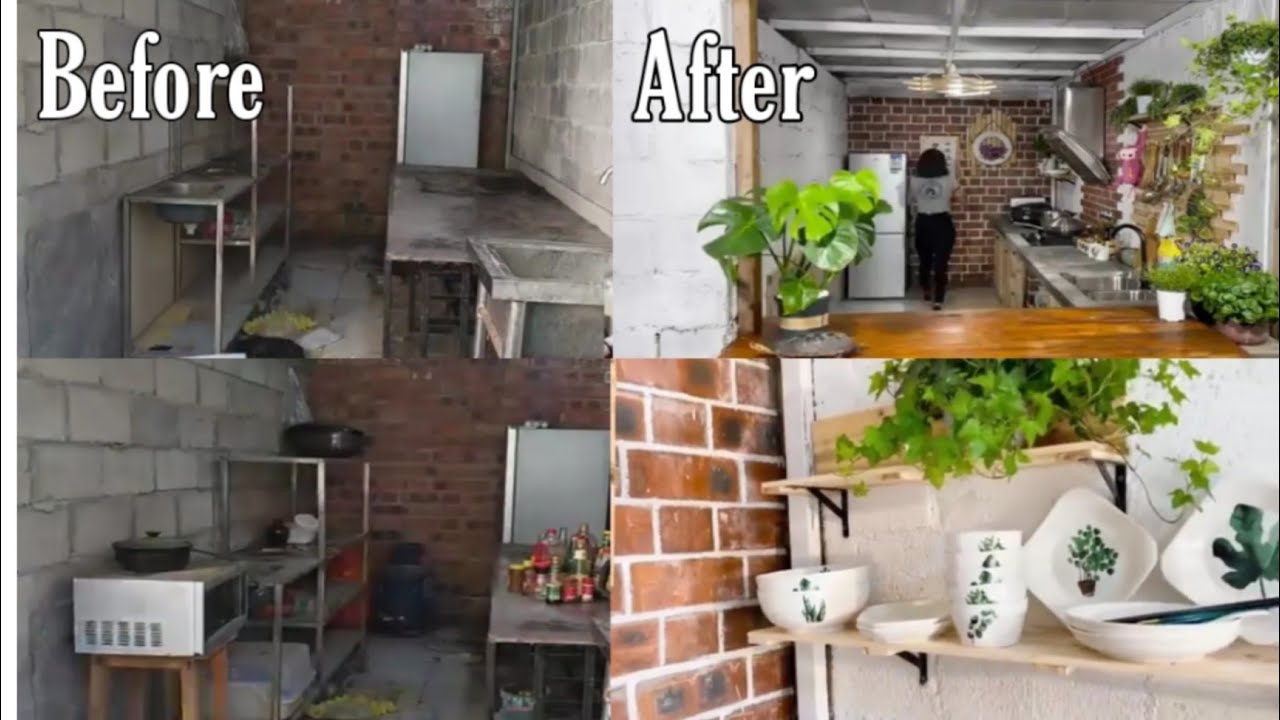 Renovate the old dilapidated kitchen into a clean and beautiful new ...