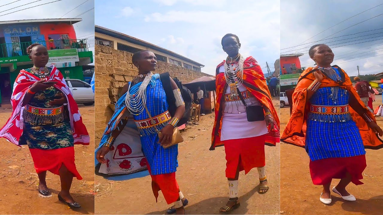 [4K] The dusty Maasai town of Kiserian in Kajiado county of Kenya ...