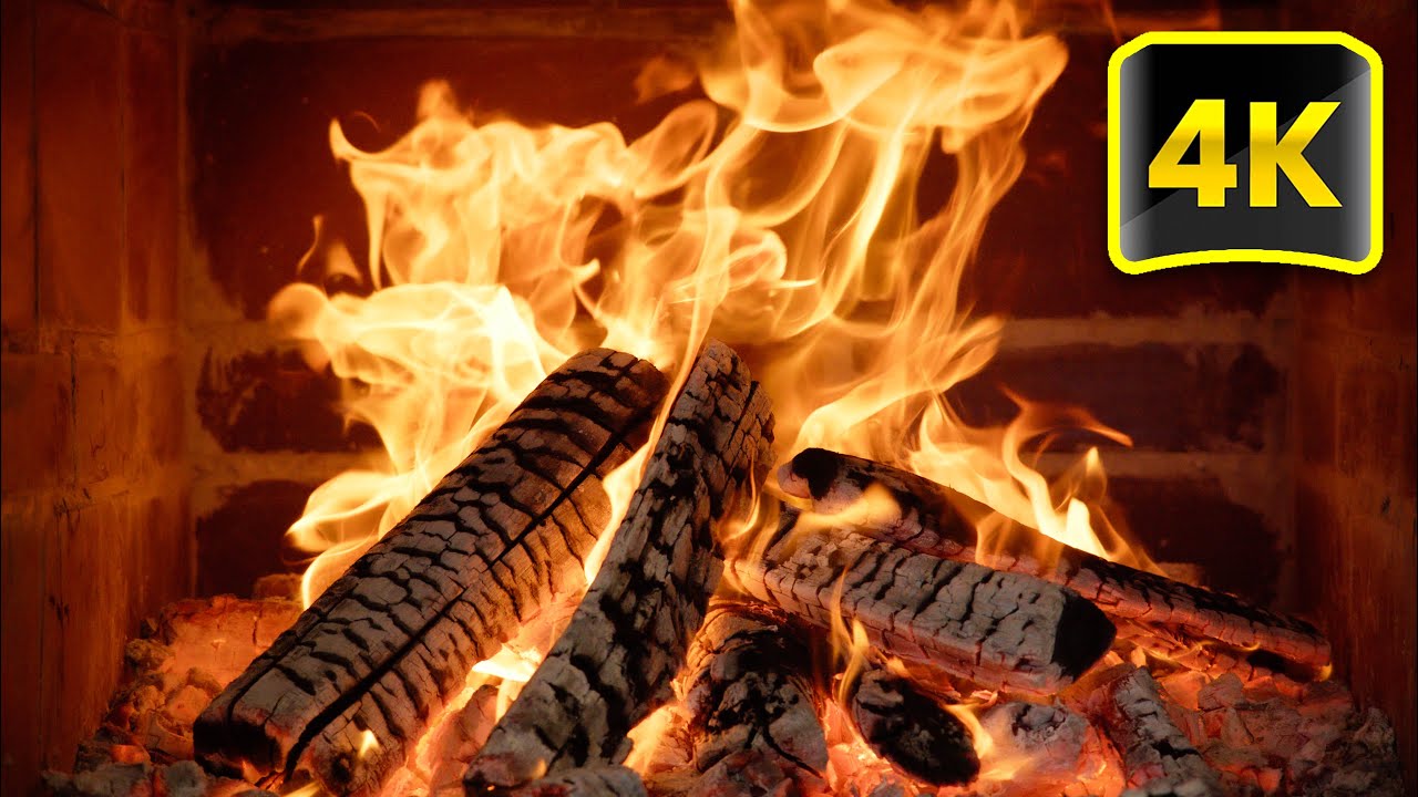 🔥 Warm Fireplace Burning for Cozy Home | Relaxing Fireplace 4K Video ...