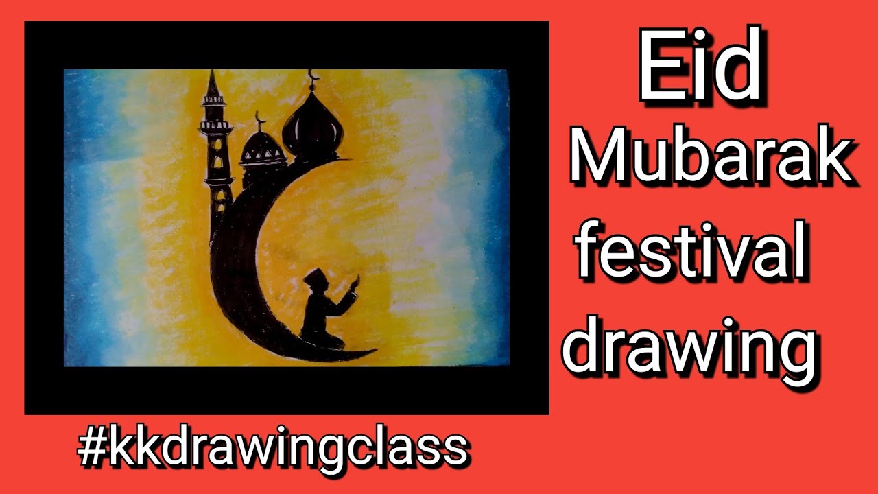 Eid ul fitr drawing /how to draw Eid festival /Eid Mubarak art/easy ...