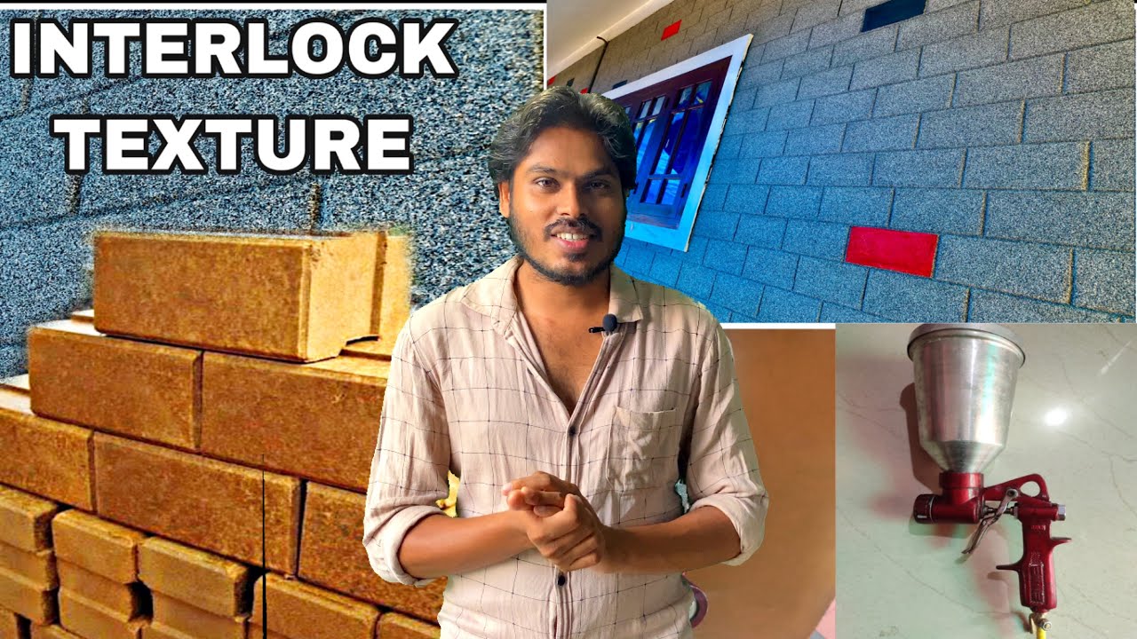 How to make interlock wall texture design simply|wall texture design ...