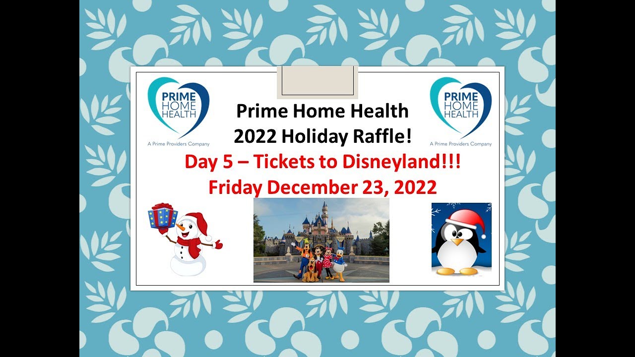 Prime Home Health 2022 Holiday Raffle Day 5 - YouTube