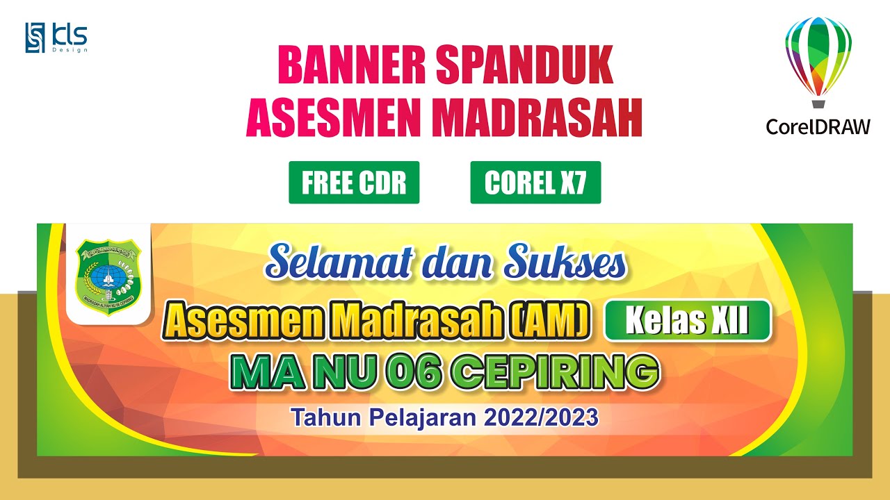 Free CDR - Desain Banner Asesmen Madrasah #klsdesain - YouTube