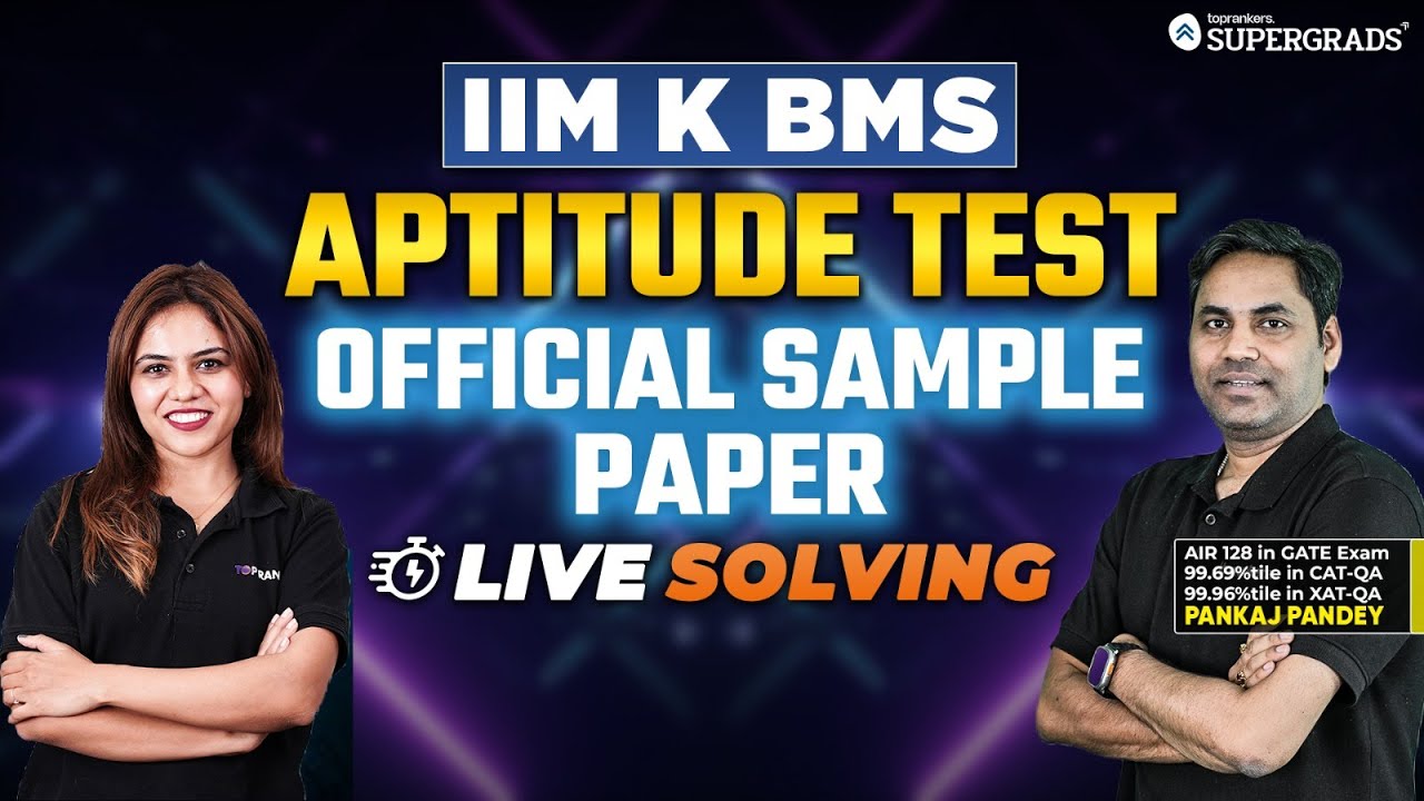 Live Solving Official Sample Paper | IIM Kozhikode BMS Aptitude Test ...