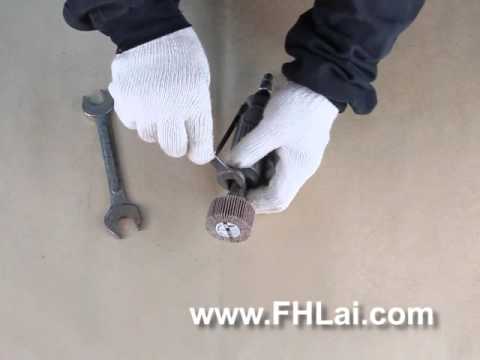 Mandrel Flap Wheel Straight Die Grinder Install - YouTube