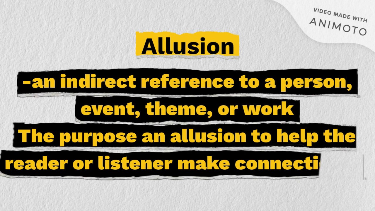 Literary Devices: Allusion and Illusion - YouTube
