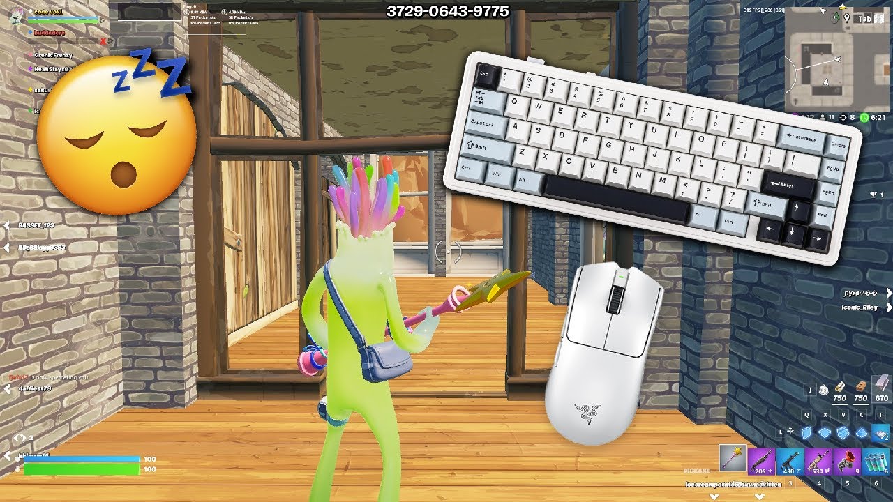 AULA F65 😍 Fortnite Mechanical Keyboard & Mouse Sounds ASMR 360FPS 4K ...