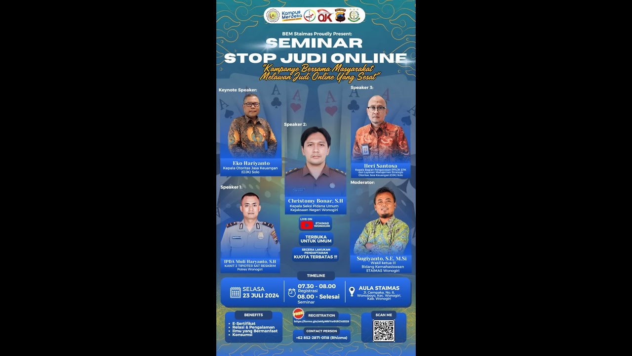 Seminar Stop Judi Online "Kampanye Bersama Masyarakat Melawan Judi ...