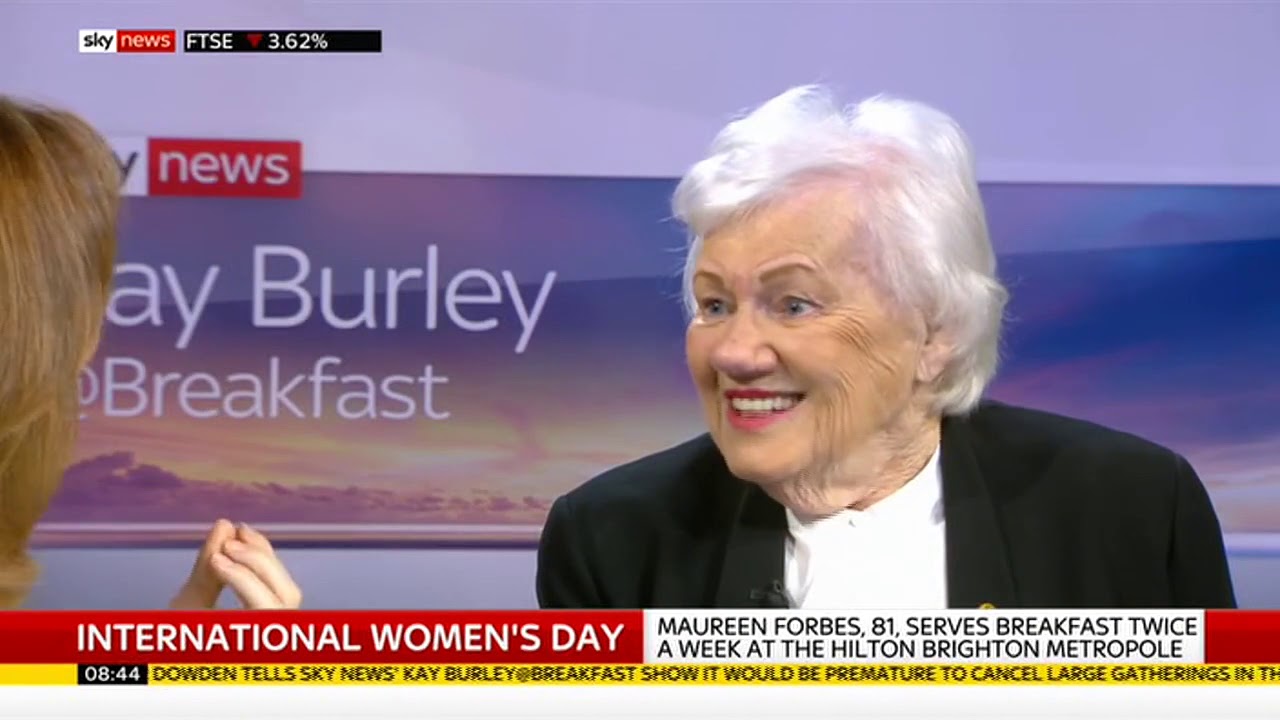 Maureen our Breakfast Host being interviewed for Sky News - YouTube