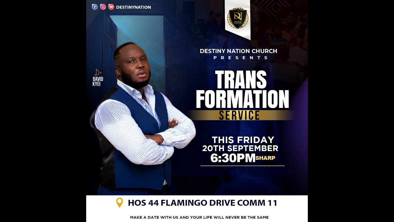 Transformation Service || Destiny Nation Church || 20-09-24 - YouTube
