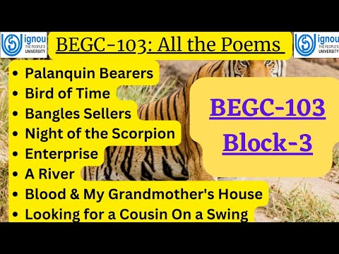 All the poems in one Video/ BEGC-103 Block-3 Unit-1,2,3 & 4/ Indian Poetry/Indian Writing in ...
