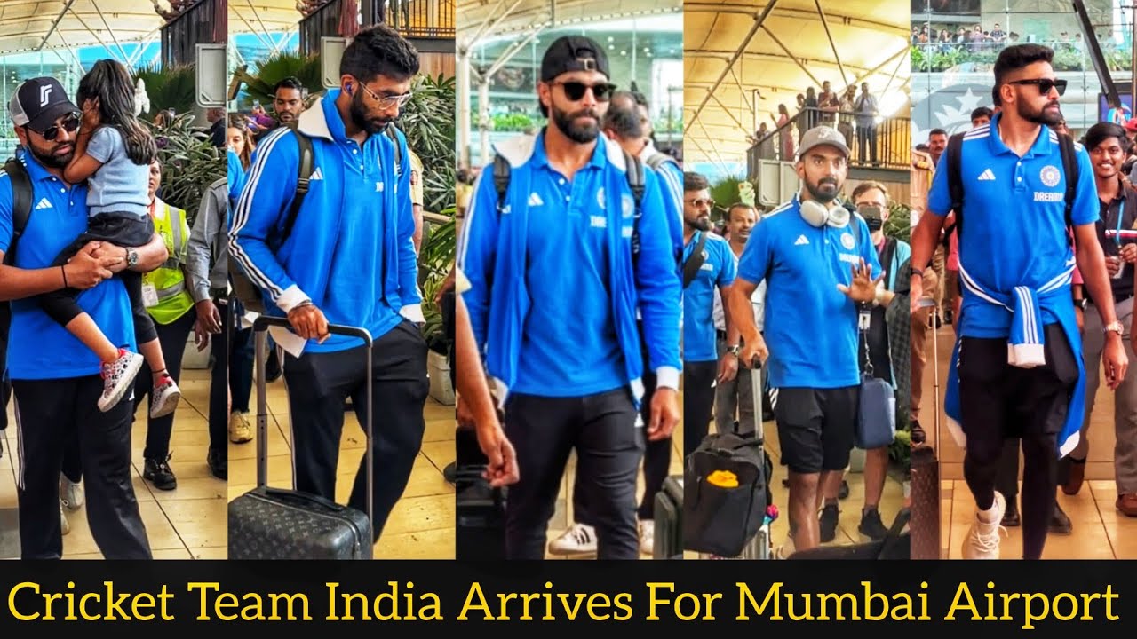 Cricket Team India Arrives For Mumbai Airport Next March Sami final ...