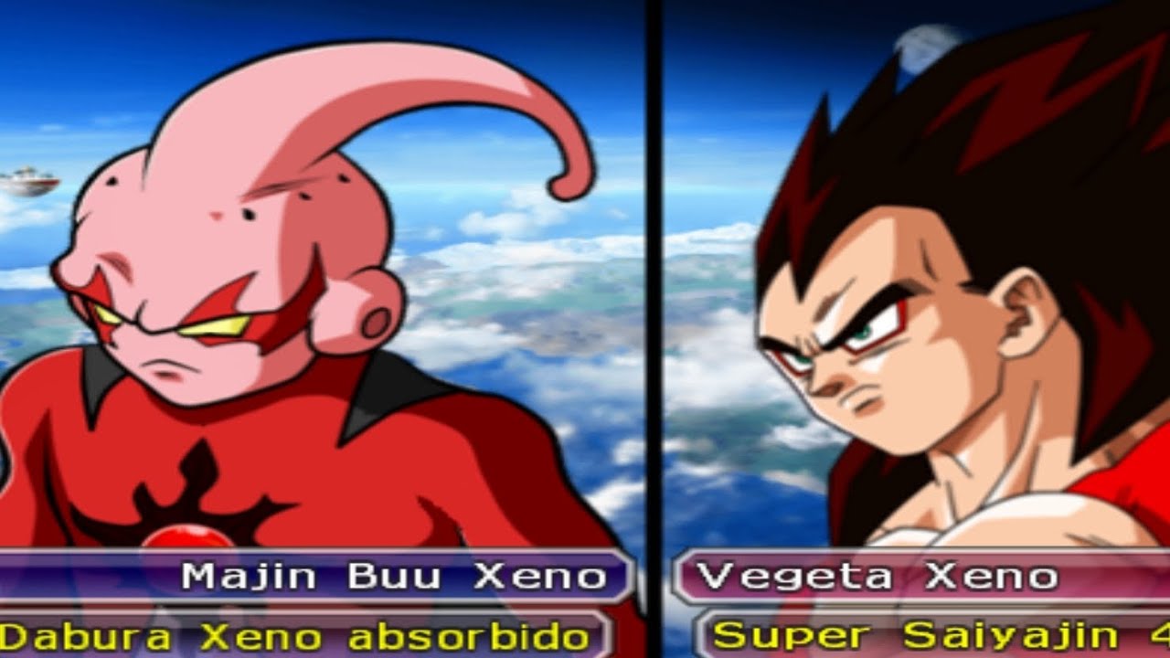 Majin buu Xeno dabura adsorbido Vs Vegeta Xeno Ssj 4!! - YouTube