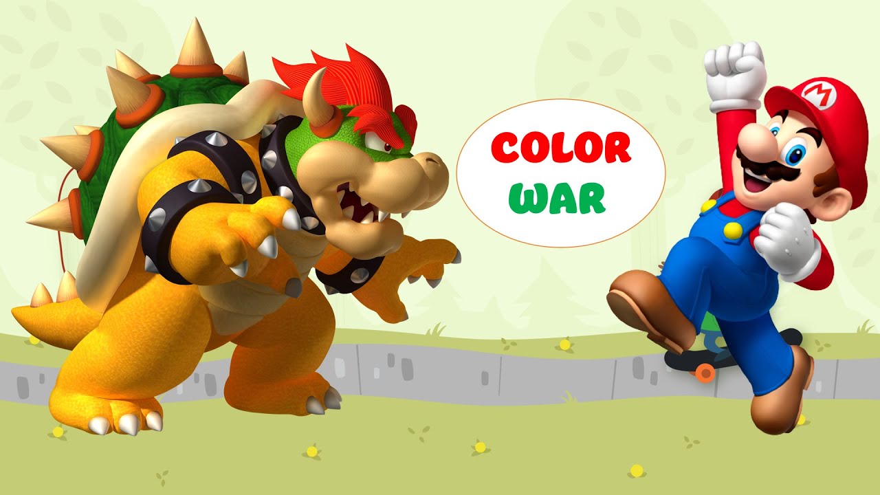Colors song with mario | nursery rhymes for kids| - DimineToons - YouTube