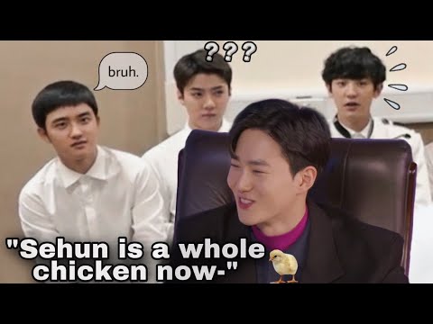 EXO Suho is back and he's already roasting his members