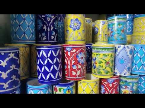 RN BLUE ART POTTERIES (kot-jewar) jaipur blue pottery - YouTube