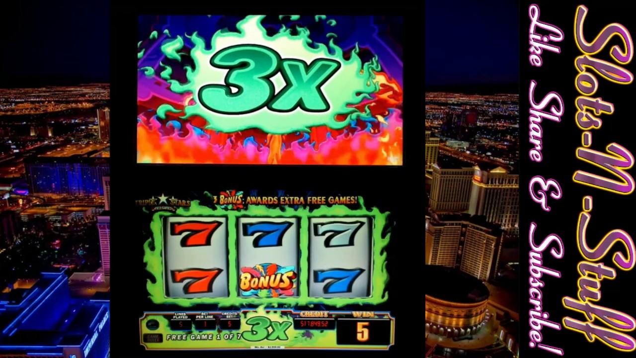 Triple Stars Free Games High Limit Slot Play - YouTube