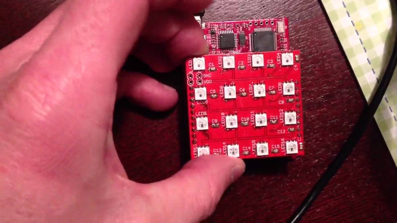 4x4 RGB Matrix LaunchPad Booster Pack - YouTube