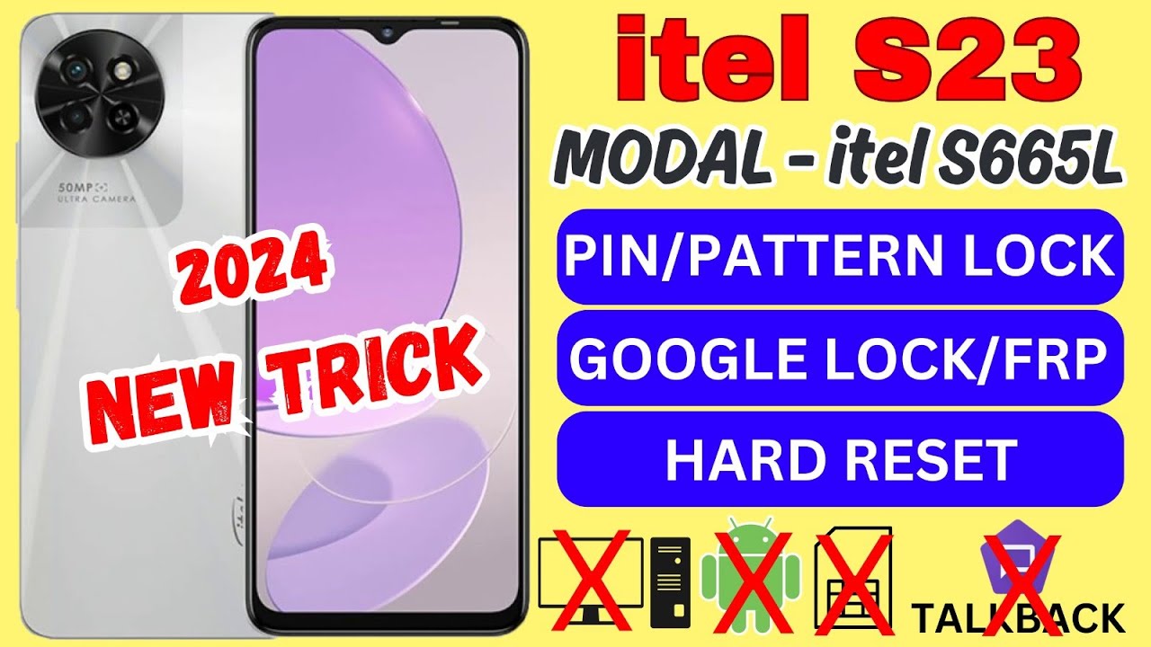 itel S23 (S665L) Pattern/Pin/Password unlock | without pc | Frp Baypass ...