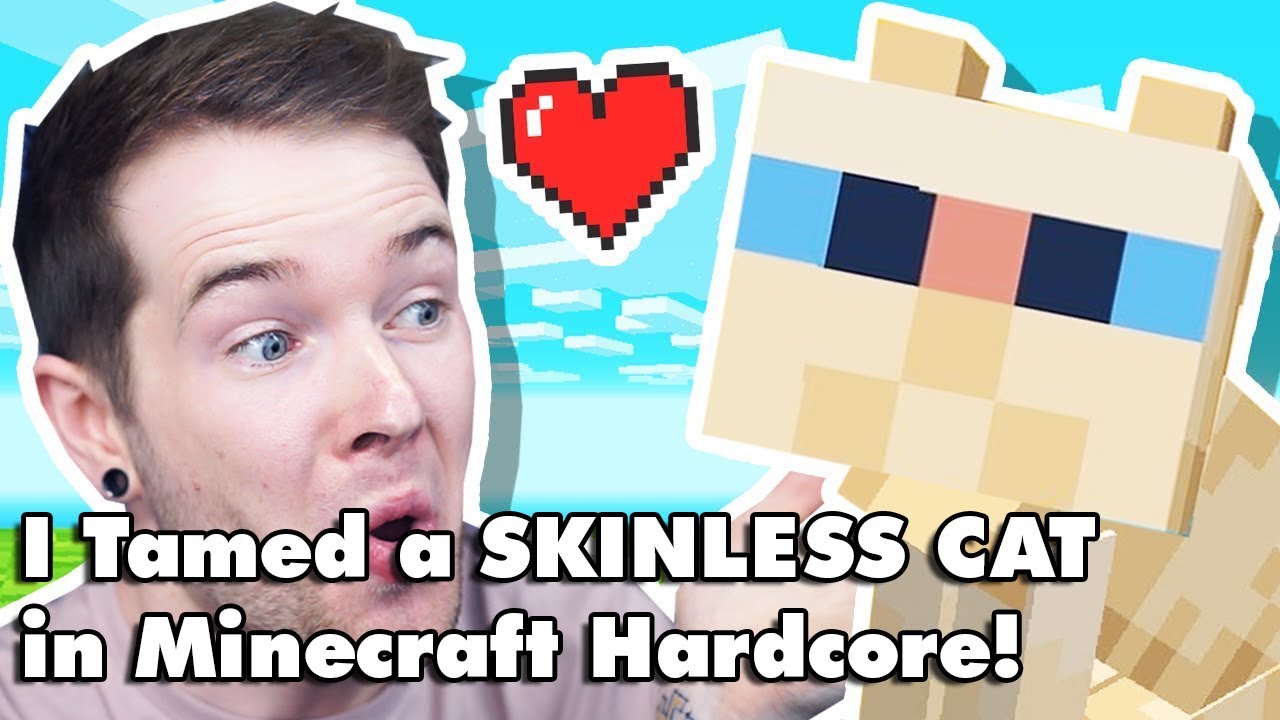 I Tamed a SKINLESS CAT in Minecraft Hardcore! DanTDM - YouTube