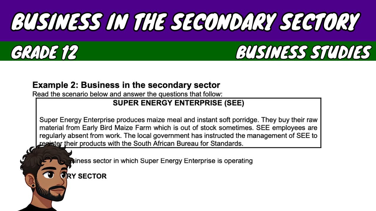 Business in the Secondary Sector | Grade 12 Business Studies - YouTube