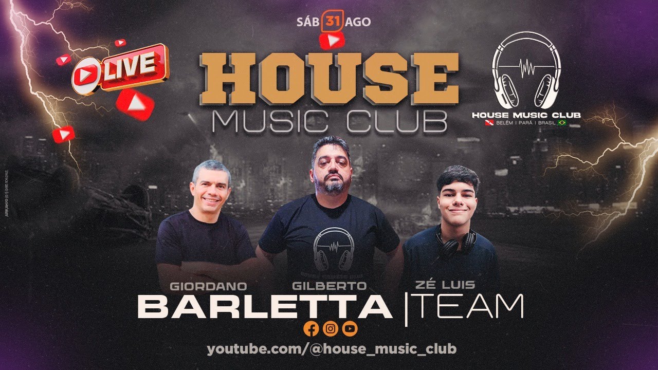 3ª LIVE HOUSE MUSIC CLUBE | BARLETTA TEAM - YouTube
