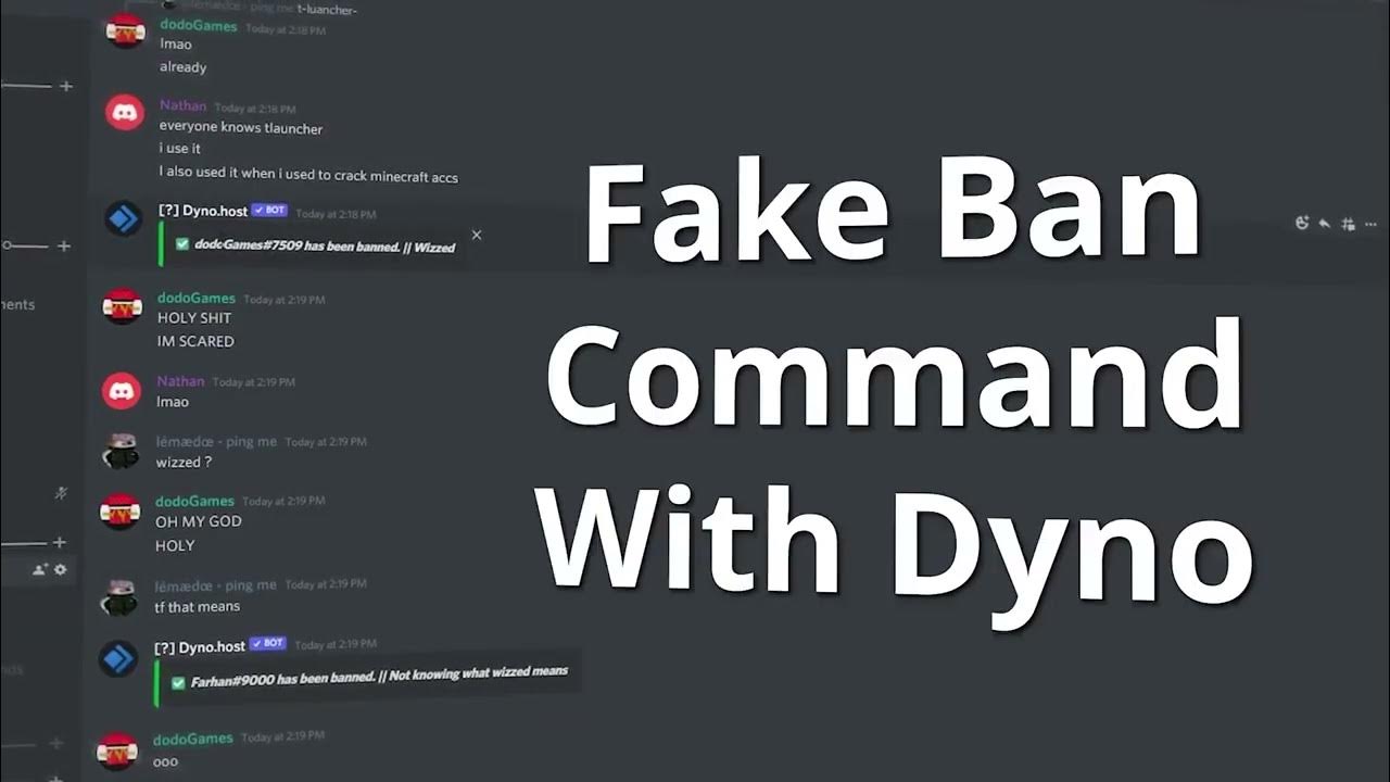 Fake Ban Custom Command Tutorial with Dyno - YouTube