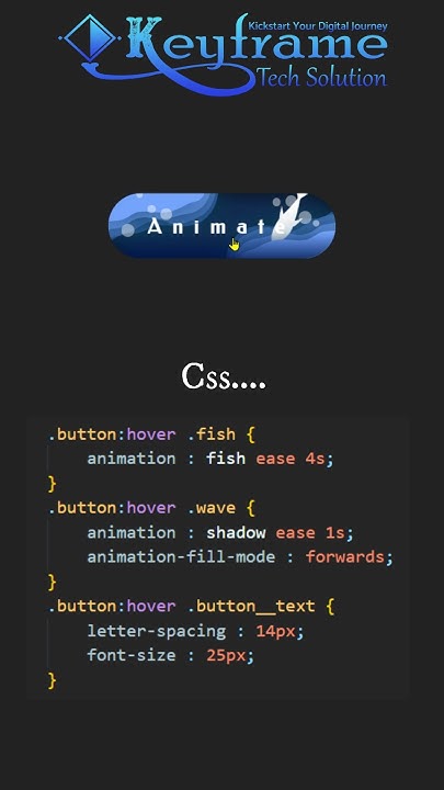 Create Animated Button Hover Effect Html Css Only Keyframe Tech Solution Youtube
