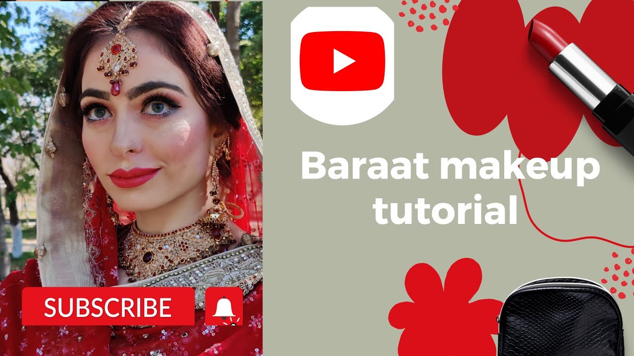 Beautiful baraat makeup tutorial | Glittery eye makeup baraat bride ...