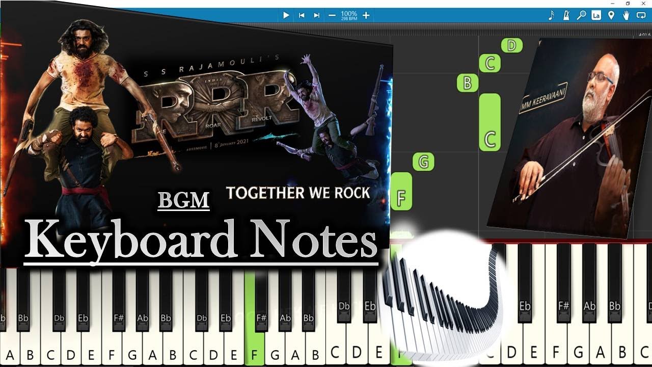 RRR Fight BGM Keyboard Notes | MM Keeravaani | Ram Charan | NTR | SS ...