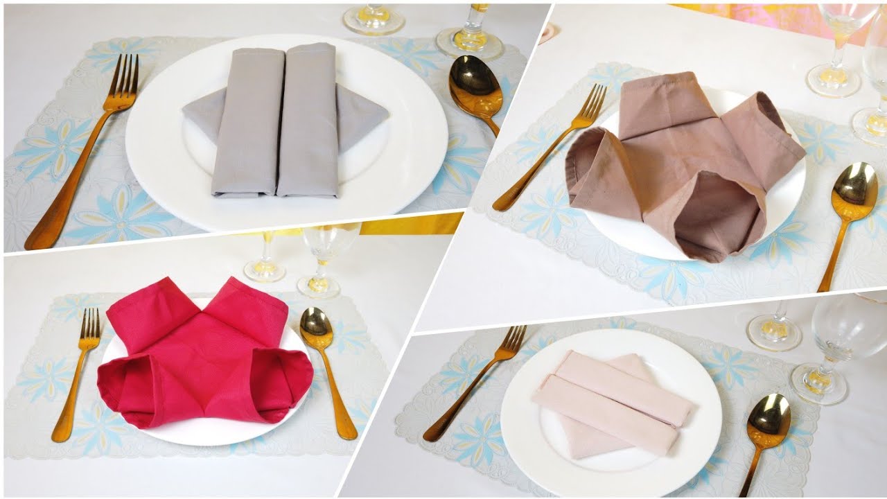 2 VERY NICE DESIGN TABLE NAPKIN FOLDING - YouTube