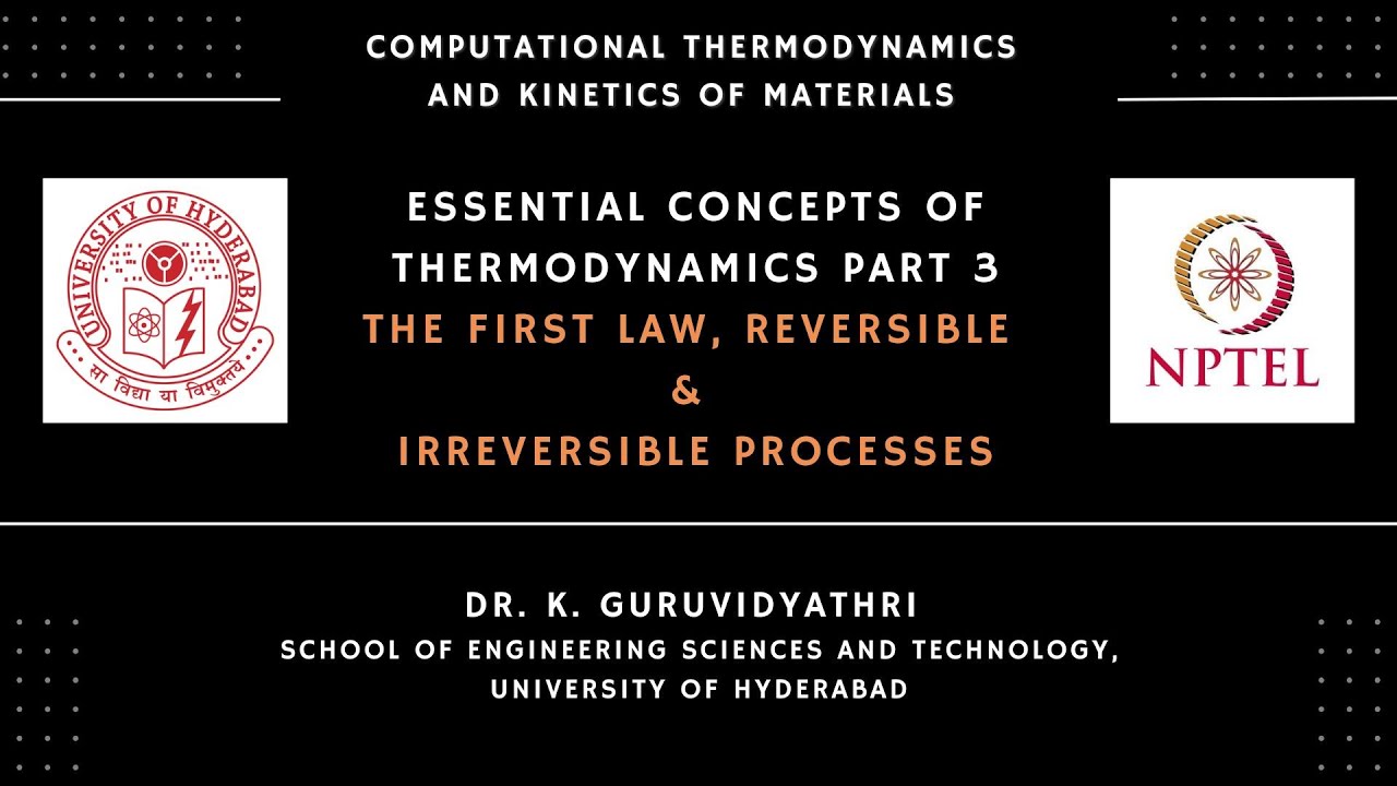 Essential concepts of thermodynamics 3: The first law, Reversible ...