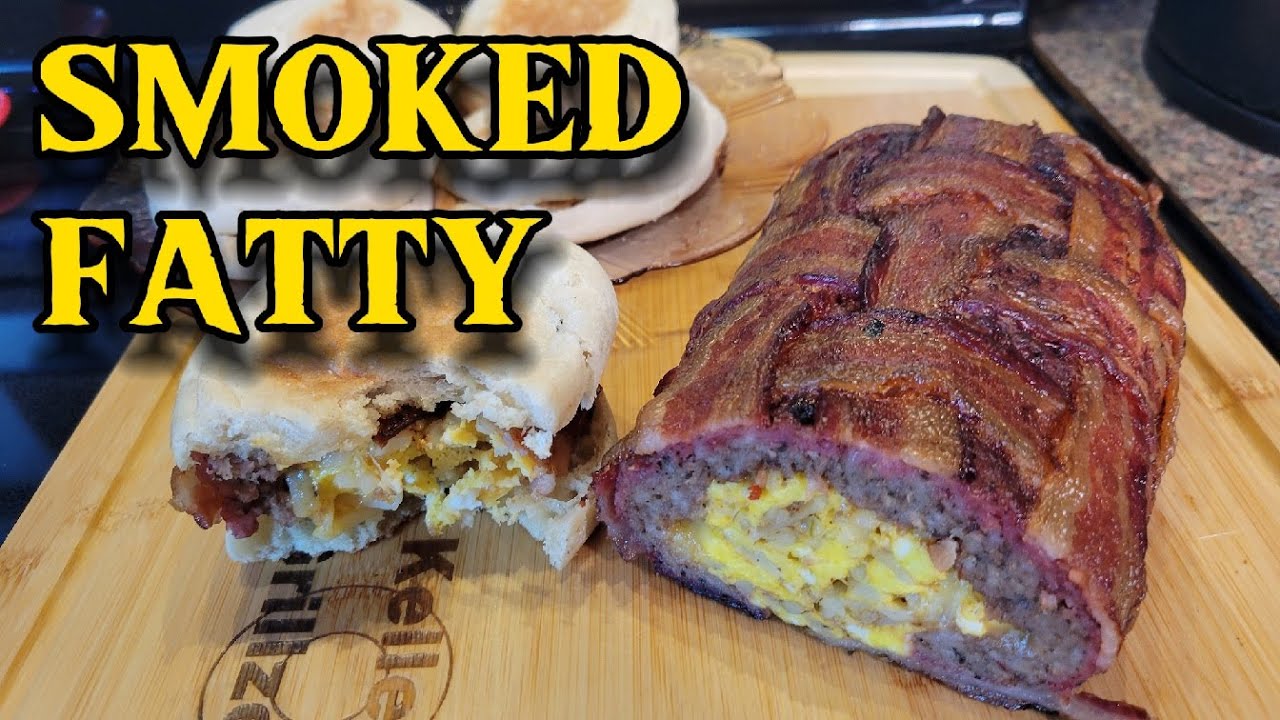Smoked Fatty #breakfast #sausage #kellersgrillzebo #bacon #eggs # ...