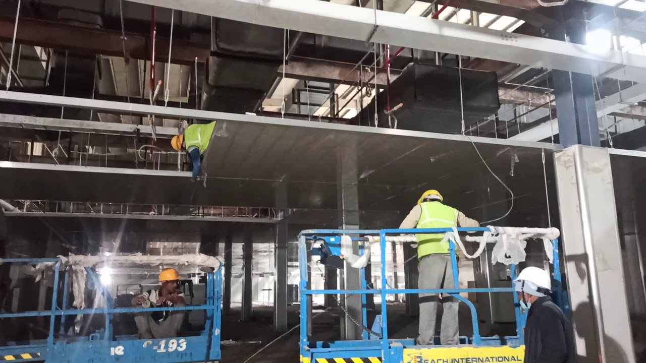 Puff panel partition installation services - YouTube
