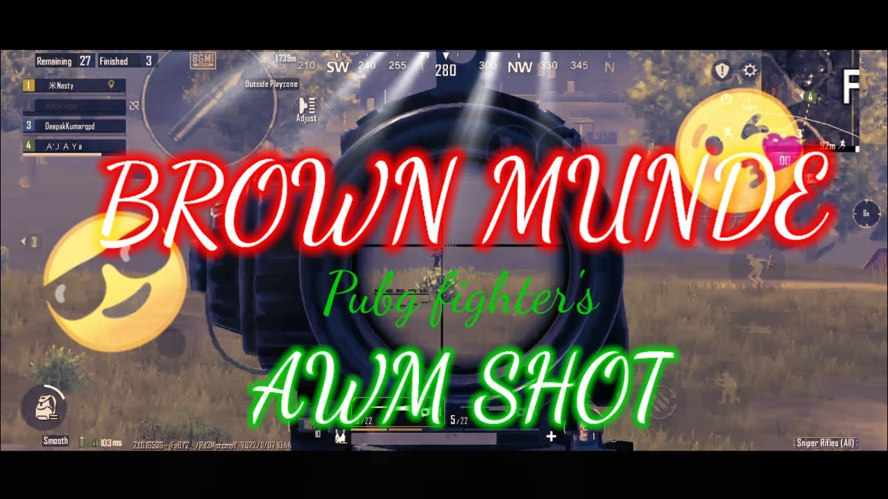 BROWN MUNDE MONTAGE | AWM SNIPING | PUBG FIGHTERS - YouTube