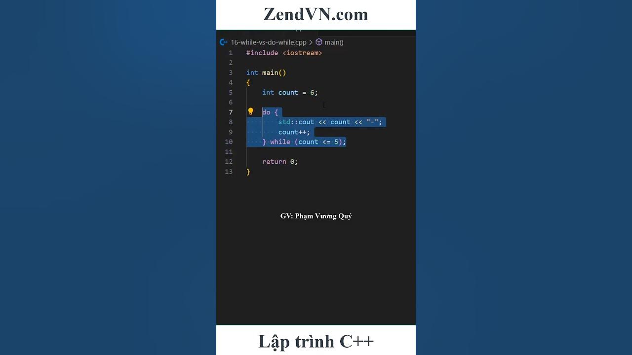 Học C++ - 17 - So sánh while vs do while #laptrinh #hoclaptrinh #cplusplus #cpp - YouTube