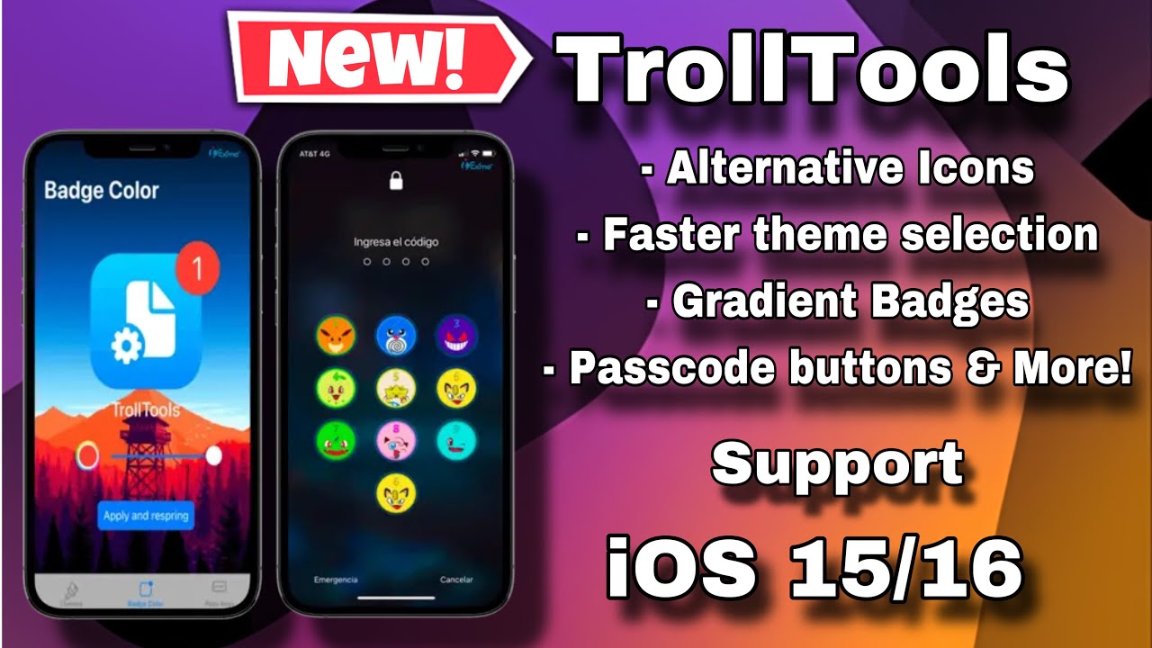 New update TrollTools v3.0 iPA Tweaks & Themes for iOS 16/15 without Computer - YouTube
