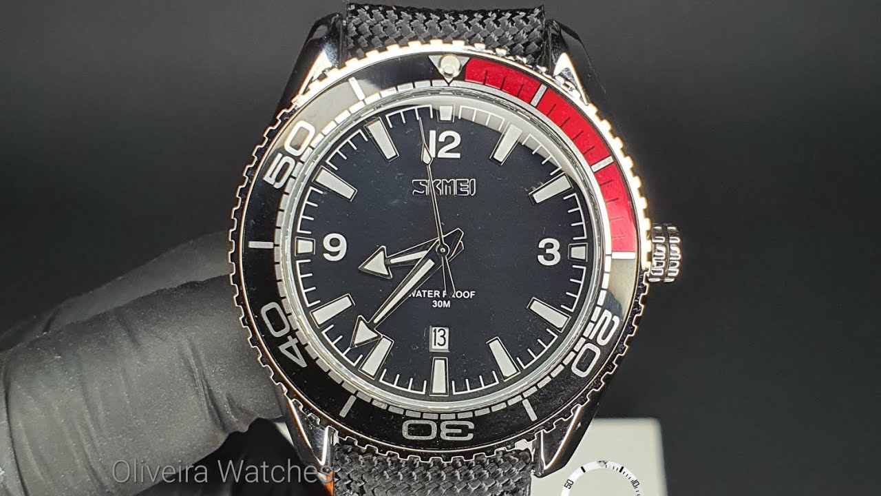 Relógio Skmei Homage Omega Planet Ocean - YouTube