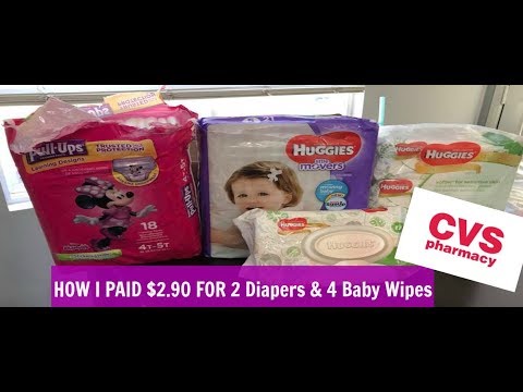 CVS Diaper Deal Breakdown! $2.90 for 2 diapers and 4 wipes! - YouTube