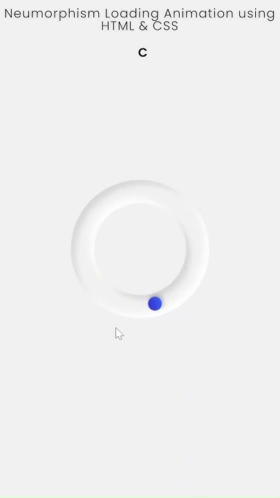 Creating Neumorphism Loading Spinner Animation using HTML & CSS | CSS Animation Project - YouTube