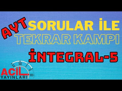 İNTEGRAL-5 (ALAN) | SORULAR İLE AYT TEKRAR KAMPI | ACİL MATEMATİK (PDF açıklamalarda)