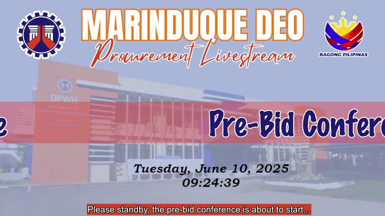 Procurement Livestream for DPWH Marinduque DEO on June 10, 2025 - YouTube