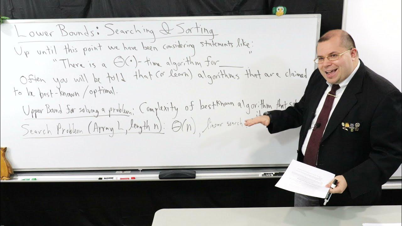 F2021 CS 340 Lecture 8 (Lower Bounds, Introduction to Adversarial Arguments) - YouTube