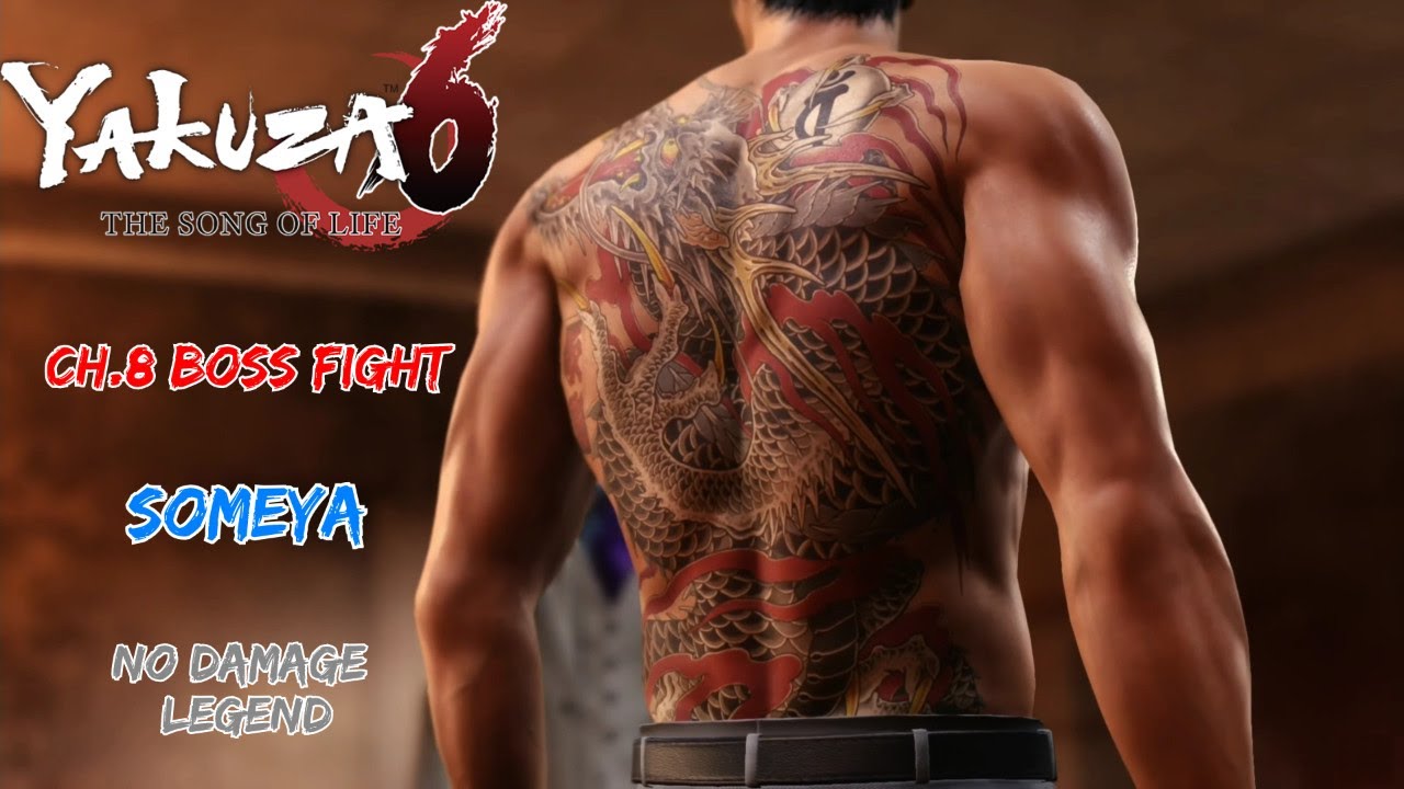 Yakuza 6 - Boss Fights: 12. Takumi Someya (No damage, Legend, ATK 200) - YouTube