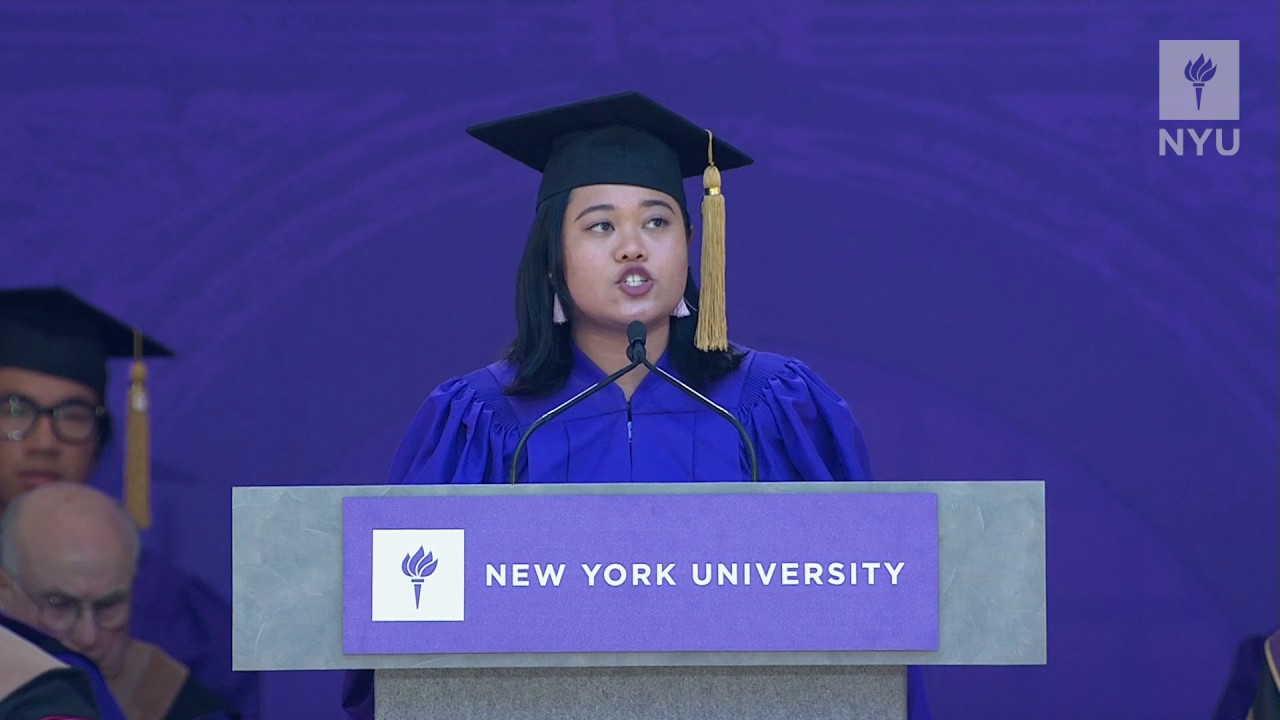 NYU Commencement 2017 Student Speaker Roxanne A. Roman - YouTube