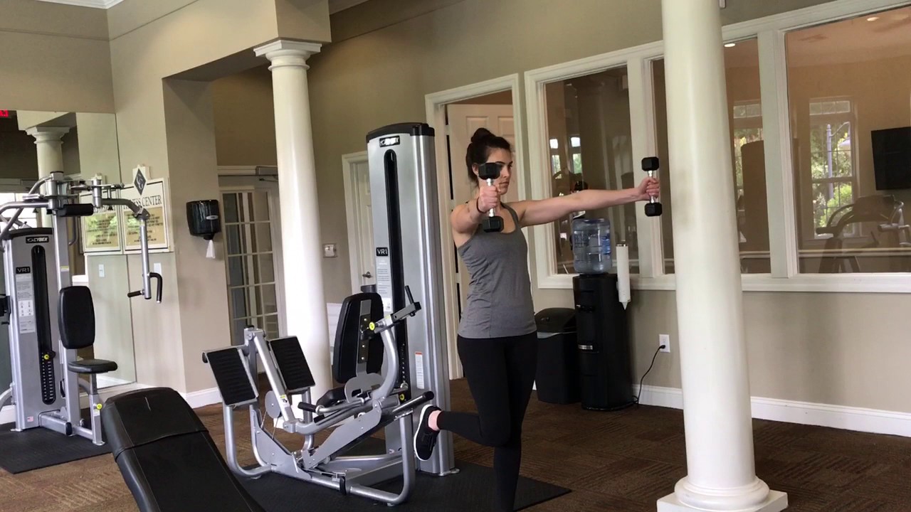 Single Leg Dumbbell Scaption - YouTube