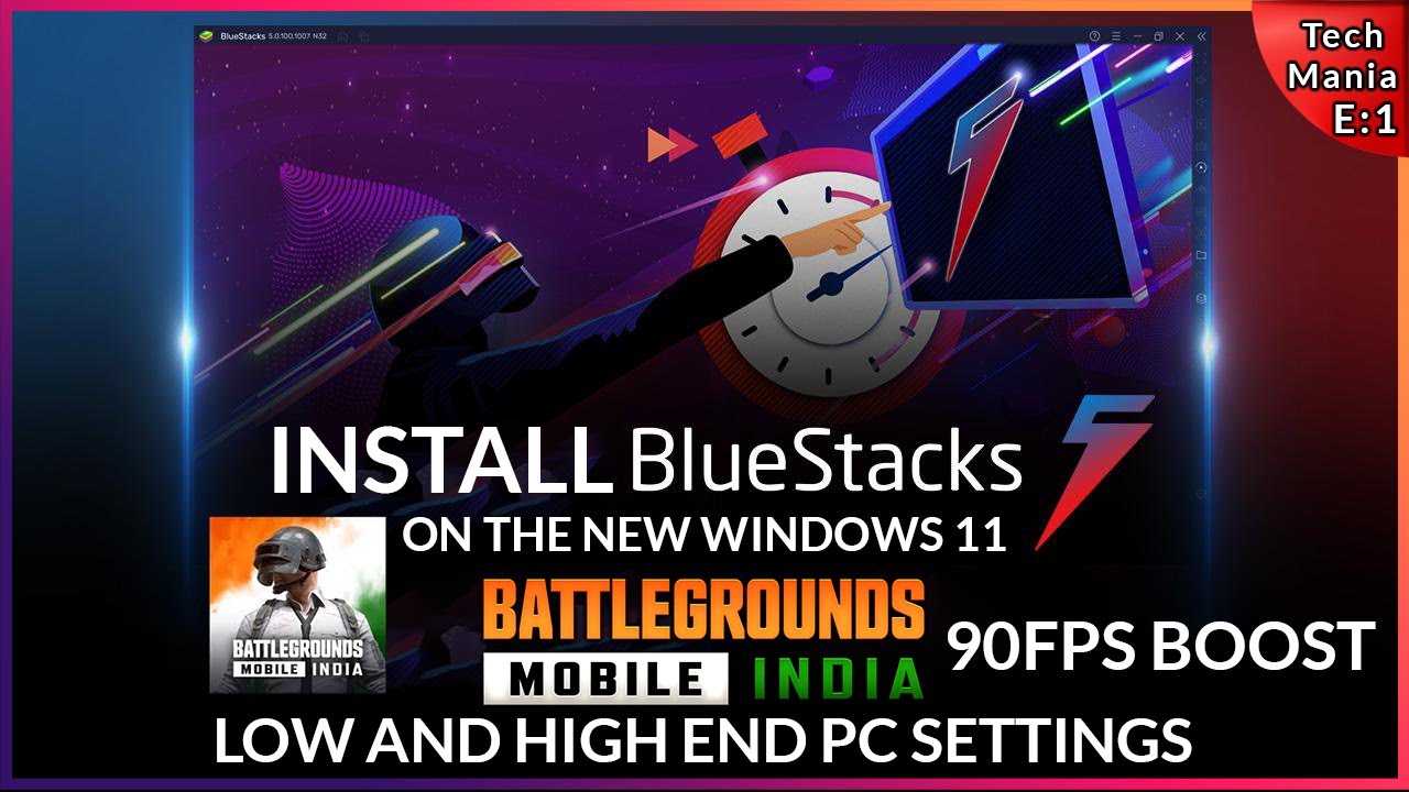 How To Download BGMI In PC With BlueStacks | 90fps Settings | Low And ...