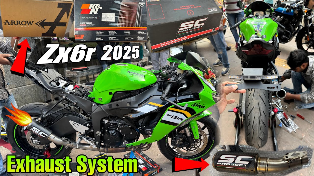 Zx6r Modified 2025 | Kawasaki ninja Zx6r per Sc project exhaust system ...
