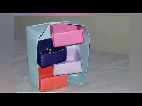 Paper origami secret stepper box tutorial. By oorl poorl. - YouTube