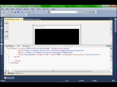 Lesson 12 (Part 1) - Localize WPF and ASP.NET using C# and XAML - YouTube